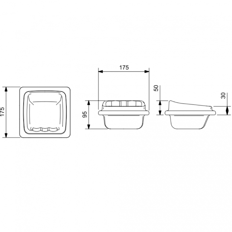 Jabonera de Loza para ducha Blanco -SSC - Orange Revestimientos